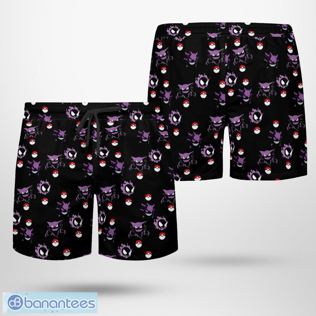 Gengar Pokemon Hawaiian Shirt Short AOP Combo Gift For Fans - Banantees