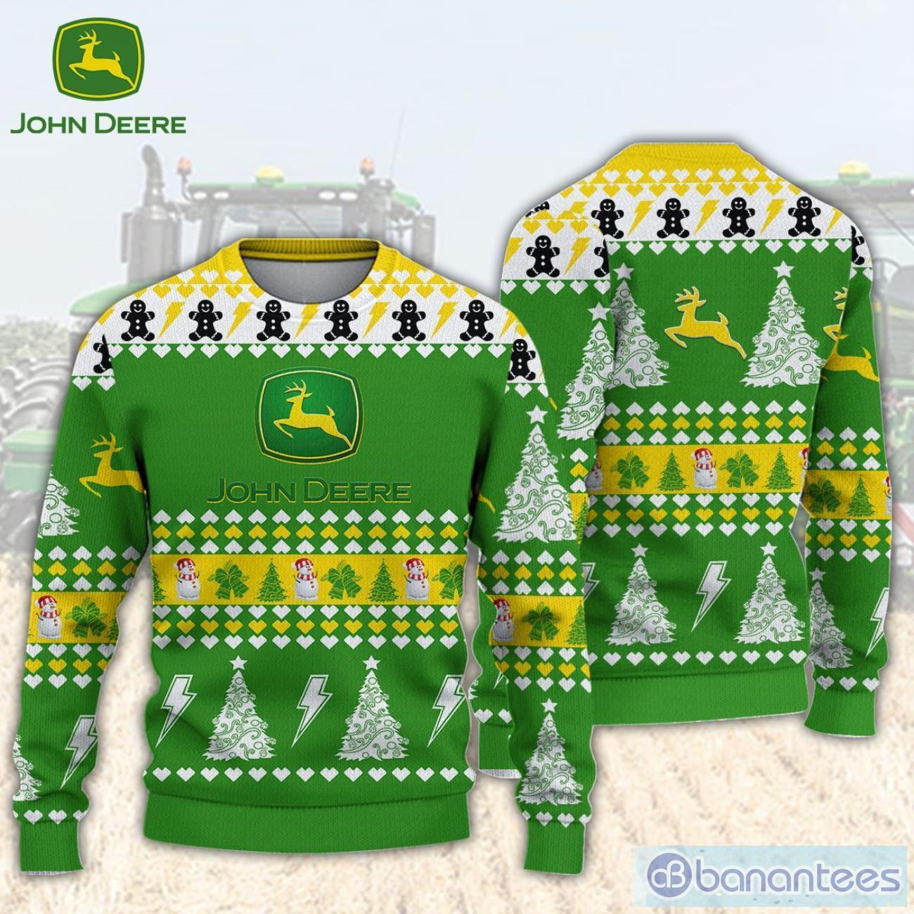 John Deere 3D Printed Ugly Christmas Sweater - Banantees