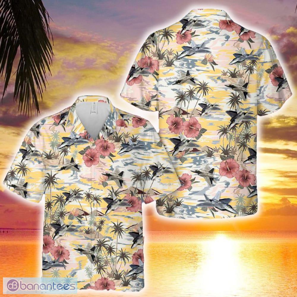 Lockheed Martin F-22 Raptor Hawaiian Shirt Vintage Gift - Banantees