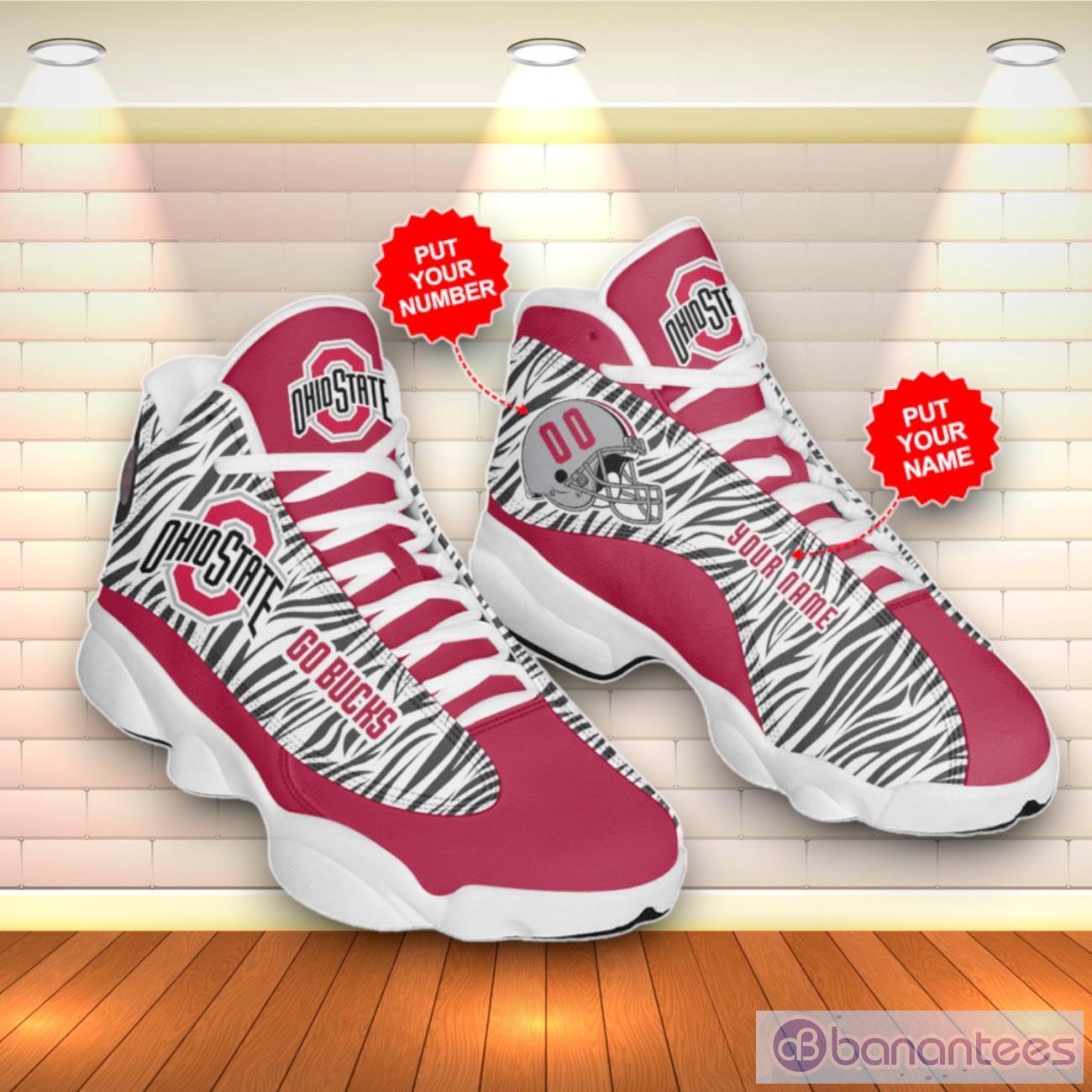 Ohio State Buckeyes Ncaa Football Air Jordan 13 Sneaker Shoes - Banantees