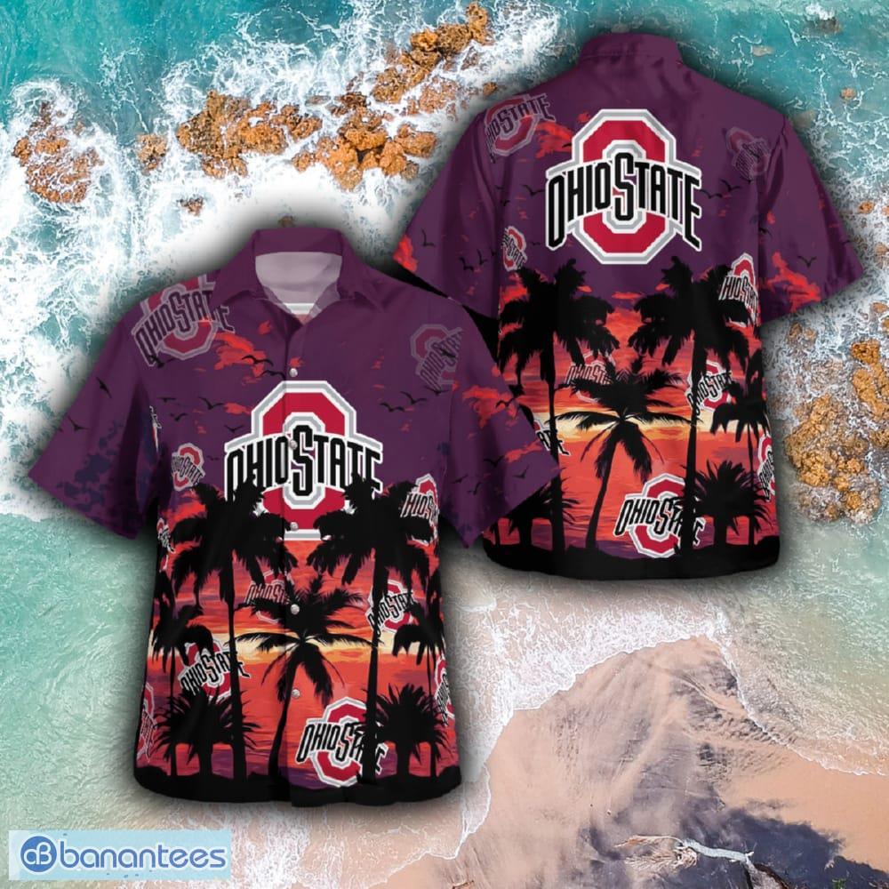 Ohio State Coconut Tree Pacific Brand New Beach Hawaiian Shirt And ...