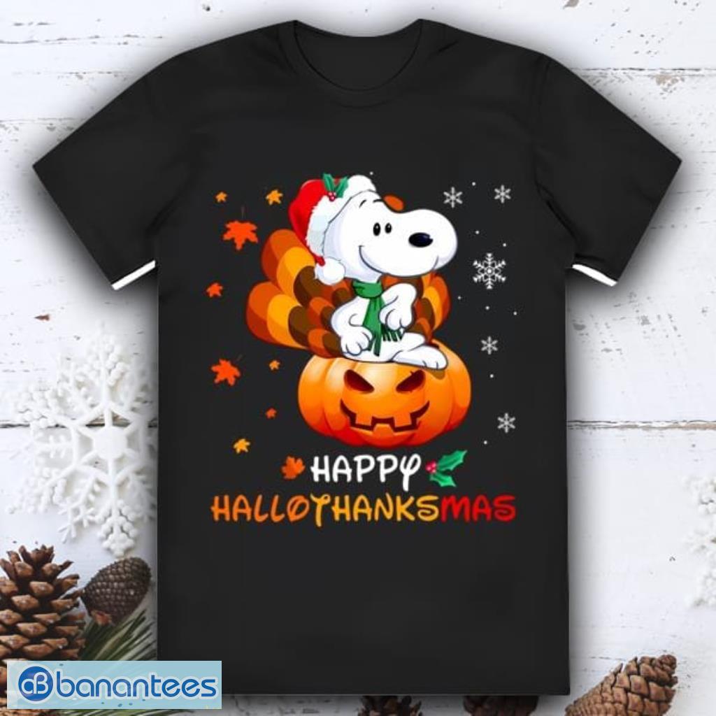 Peanuts Snoopy Happy Hallothanksmas T Shirt - Banantees