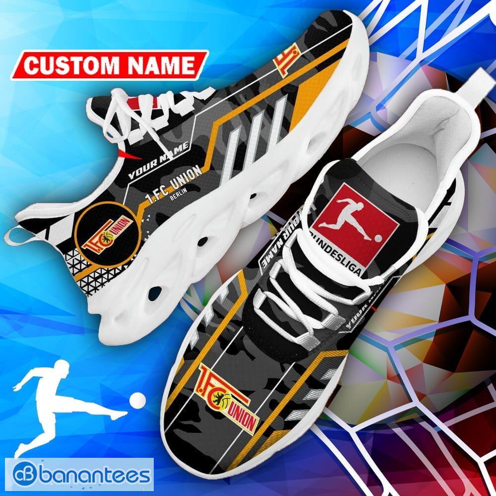 Personalized 1. FC Union Berlin Logo Running Shoes Black Camo Max Soul ...