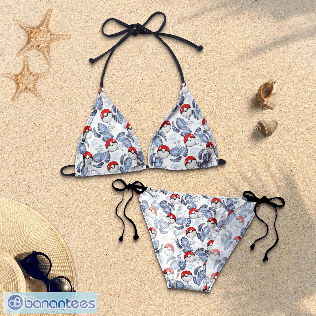 Pokemon Ball Tropical Beach String Bikini Swimwear Gift Fans - Banantees