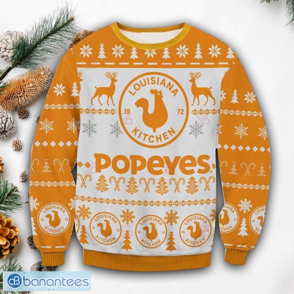 Popeyes Louisiana Kitchen Christmas Ugly Sweater 3D Printed Gift ...