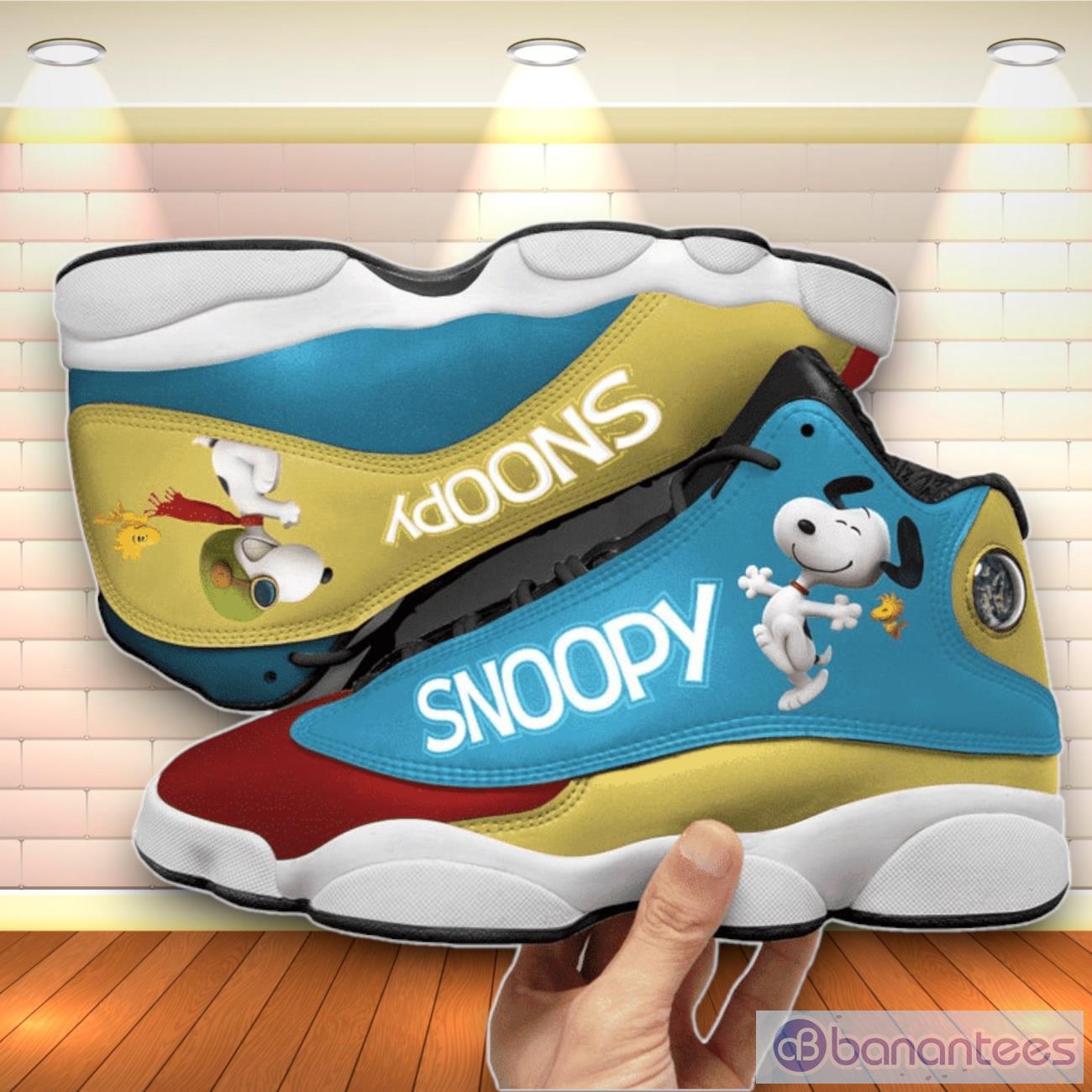 Snoopy Cartoon Air Jordan 13 Sneaker Shoes - Banantees