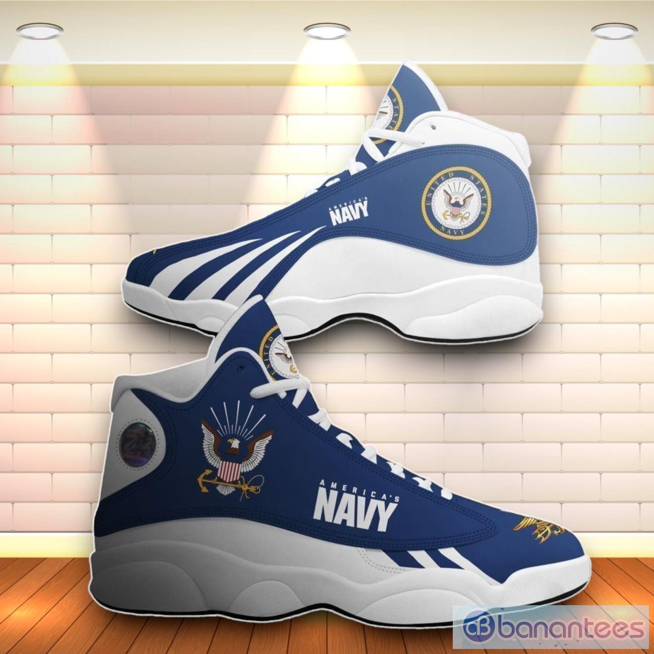 Us Navy Air Jordan 13 Sneaker Shoes - Banantees