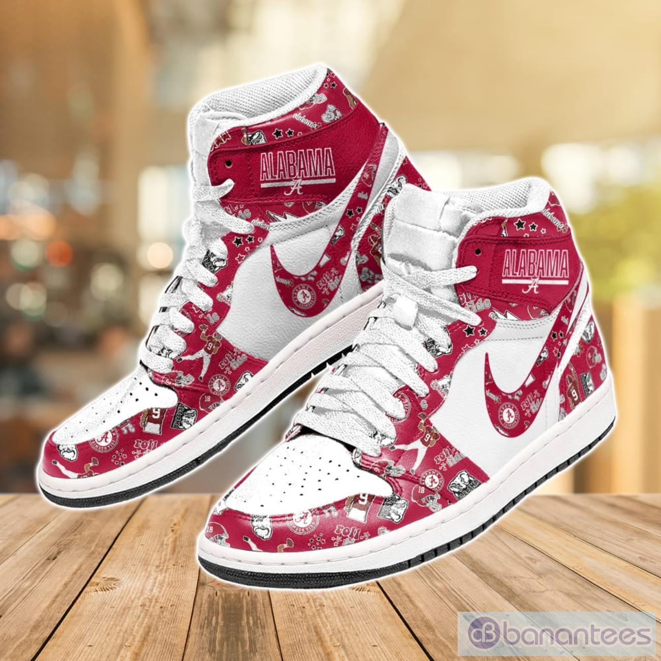 Alabama Crimson Tide Football Air Jordan Hightop Shoes For Fans - Banantees