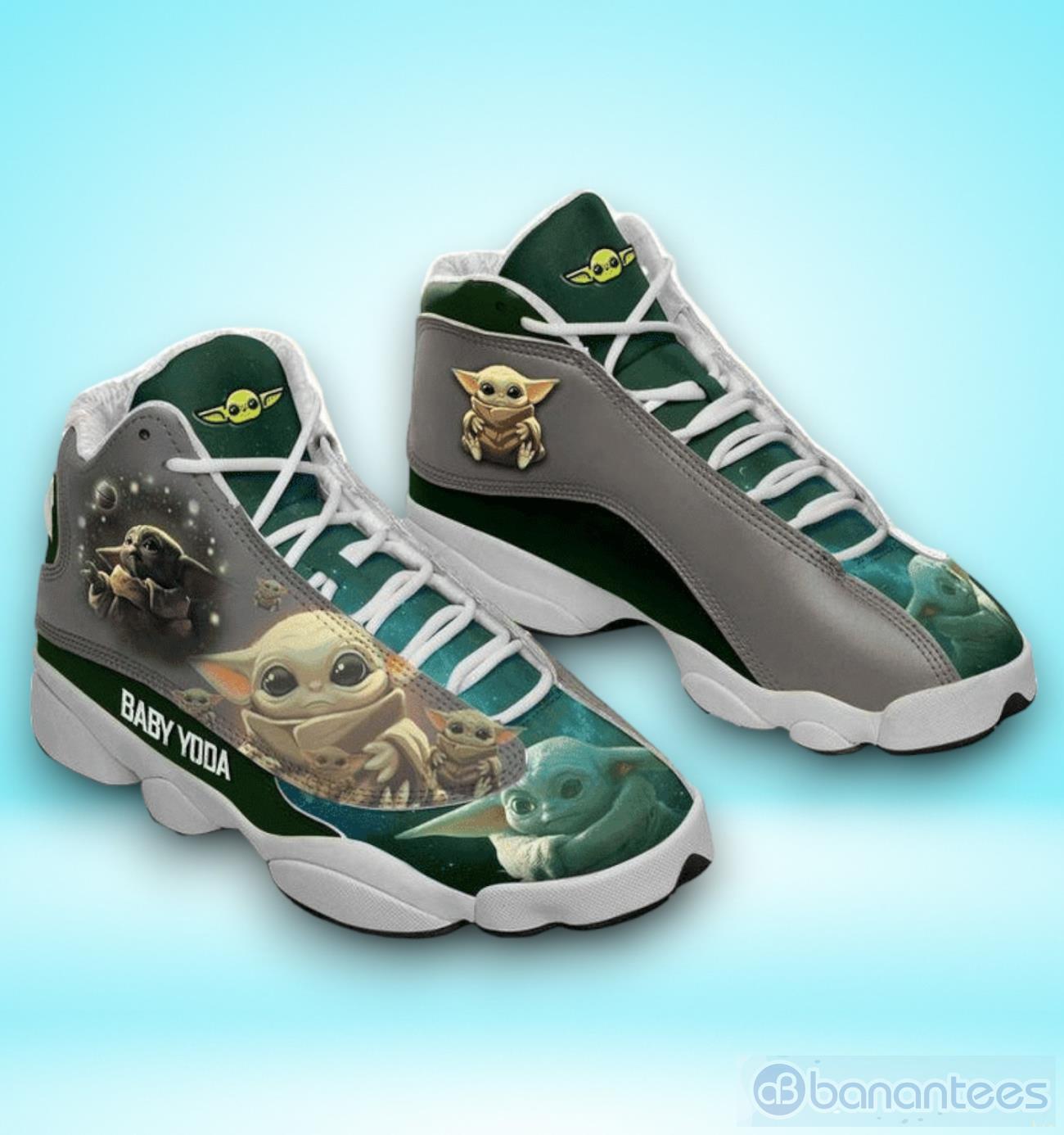 Baby Yoda From Star Wars Movie Air Jordan 13 Sneaker Shoes - Banantees