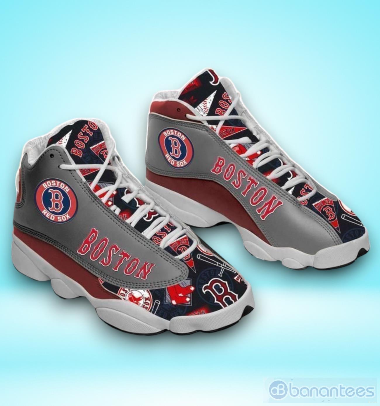 Boston Red Sox Basketball Team Mlb Football Air Jordan 13 Sneaker Shoes ...