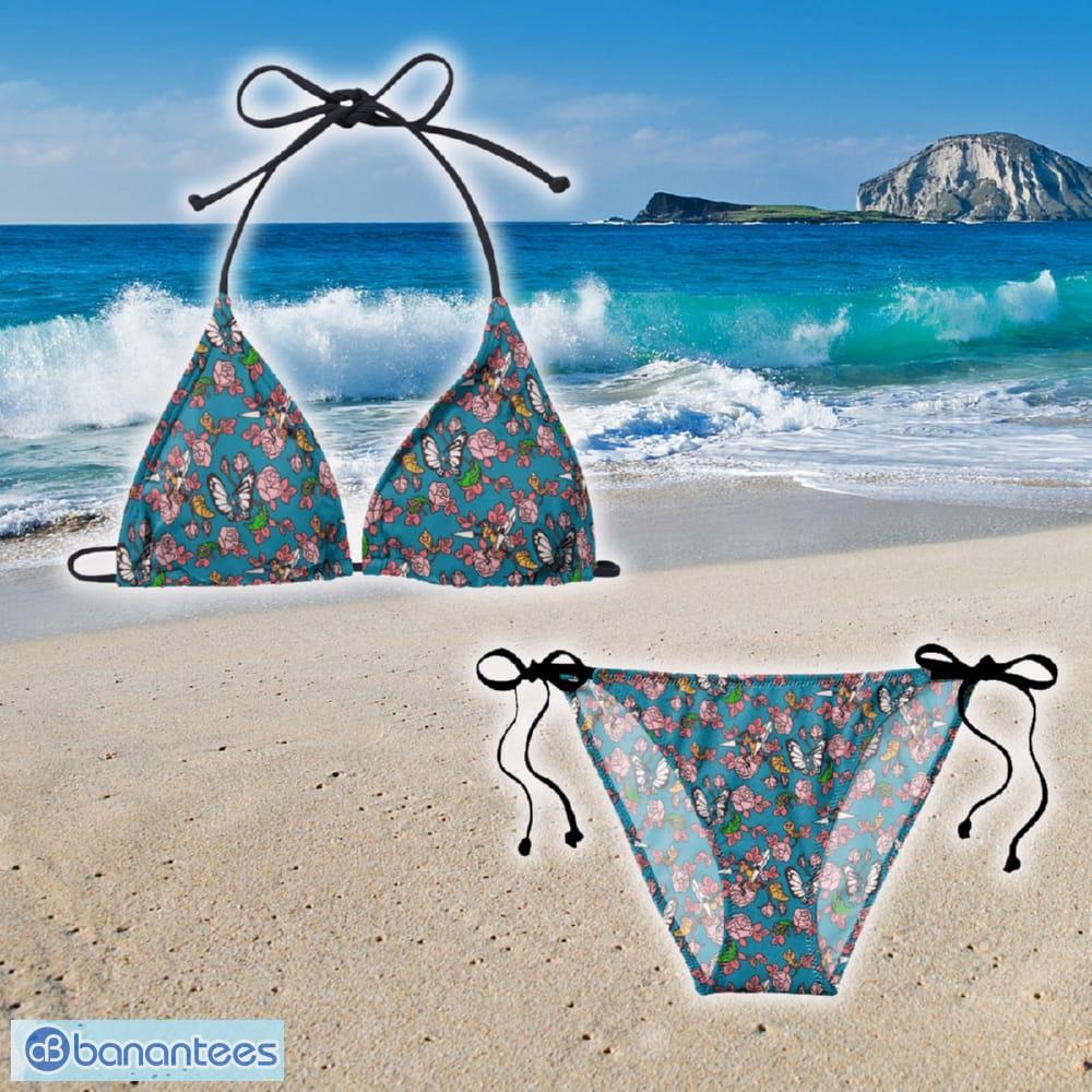 Floral Seamless Pokemon String Bikini Gift Women Beach Summer - Banantees