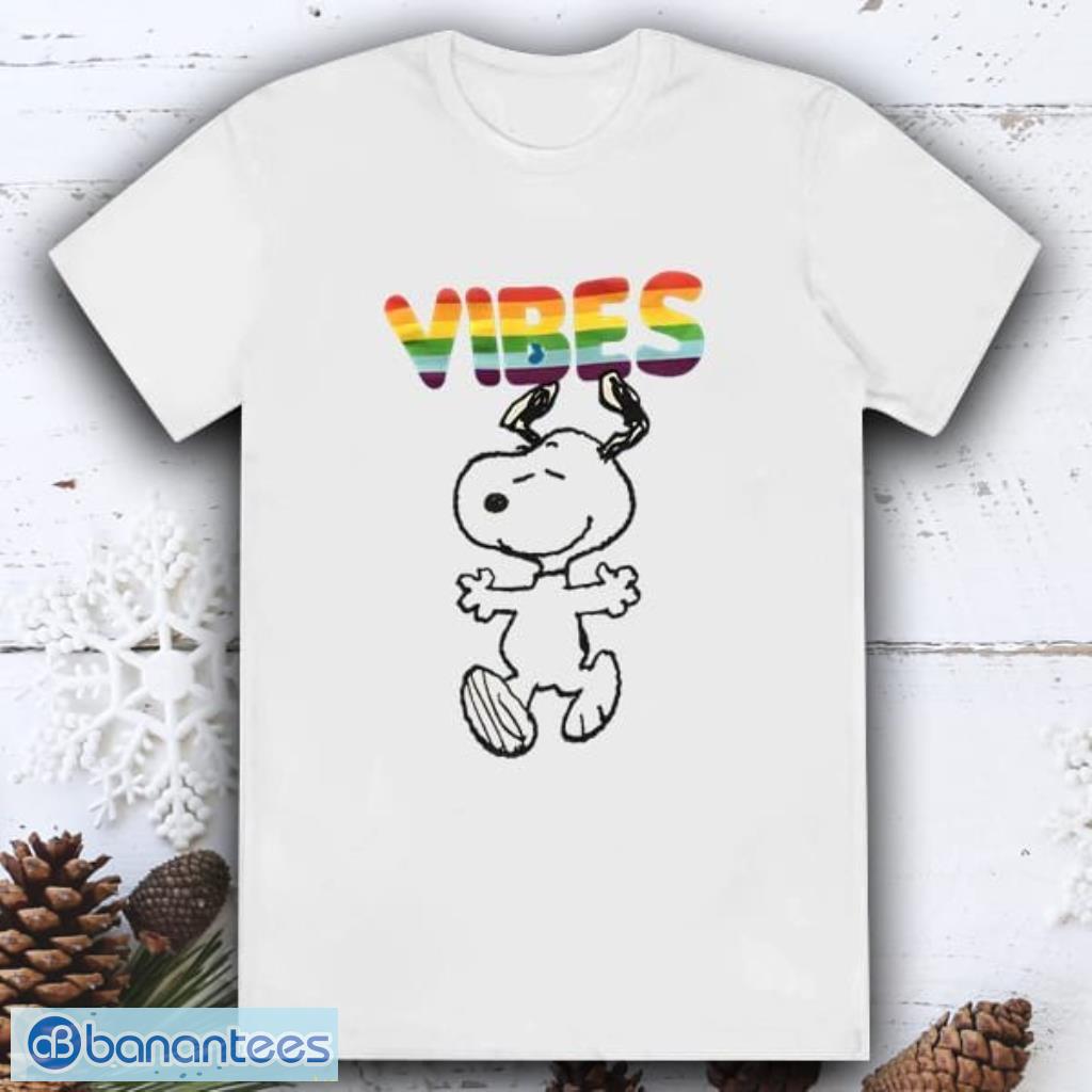 Peanuts Snoopy VIBES Rainbow Pride Shirt - Banantees