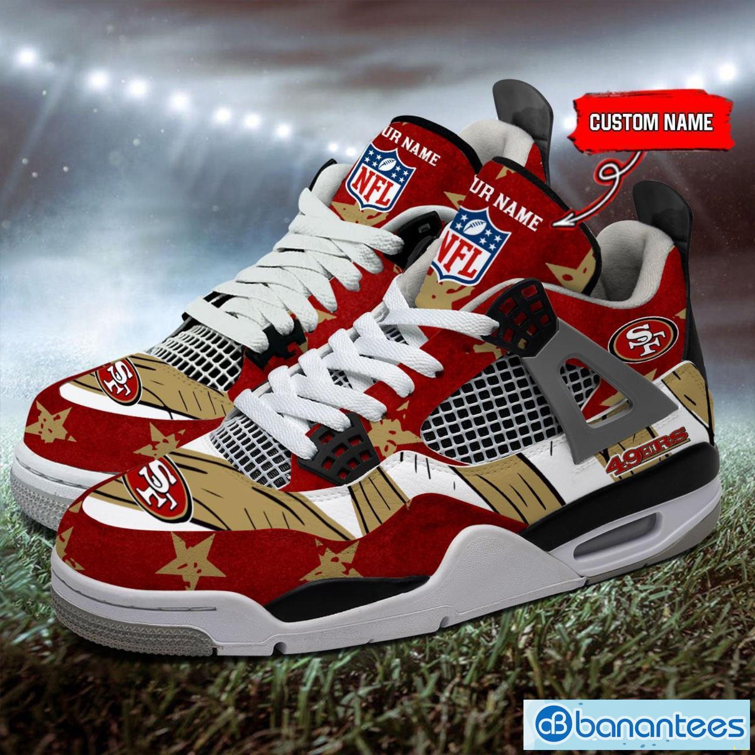 Personalized Name San Francisco 49ers Personalized Air Jordan 4 ...