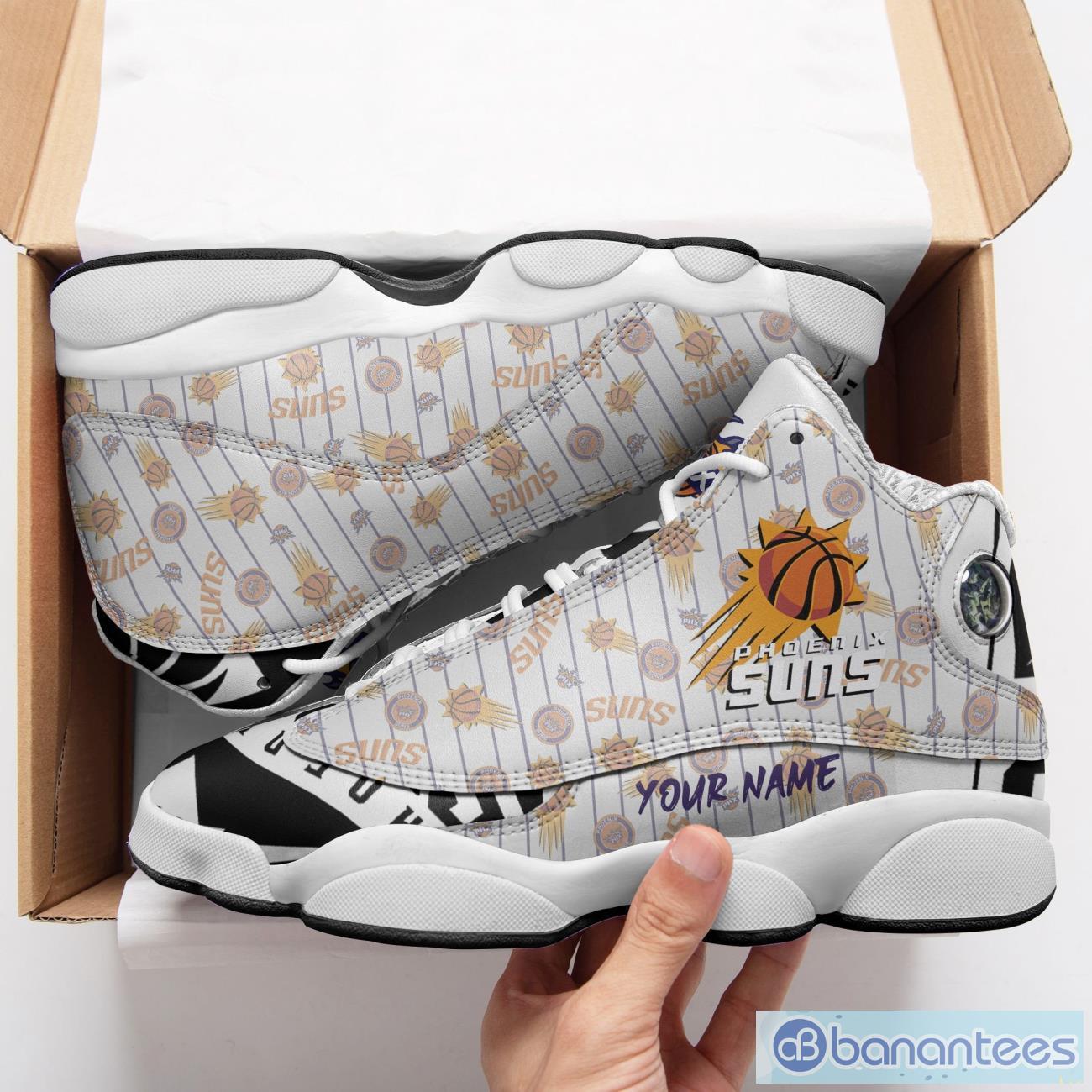 Phoenix Suns Custom Name Logo Team Air Jordan 13 Shoes Sneakers Limited ...