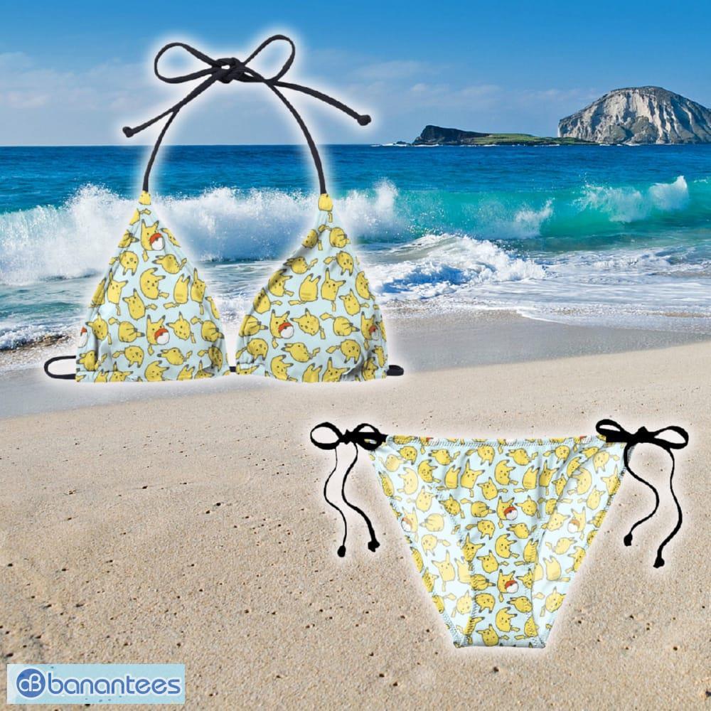 Pikachu Pokemon ChiBi String Bikini Gift Women Beach Summer - Banantees