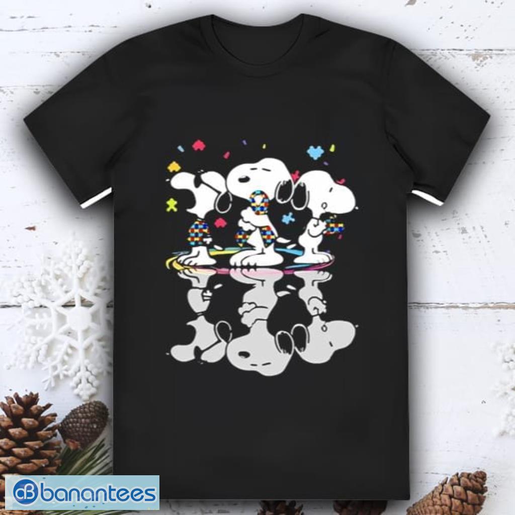 Snoopy Autism Awareness Ribbon Shirt - Banantees