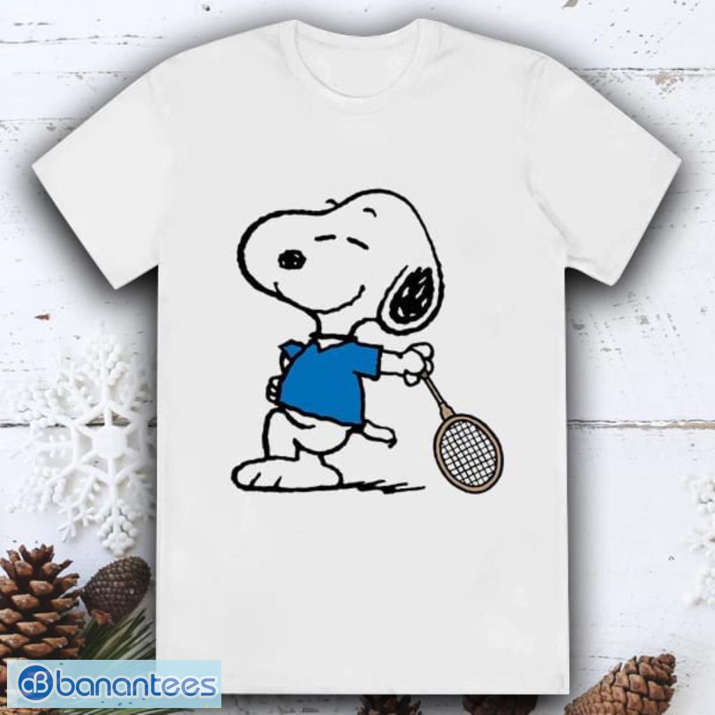 Snoopy Tennis Player Tennis T Snoopy Badminton Shirt - Banantees