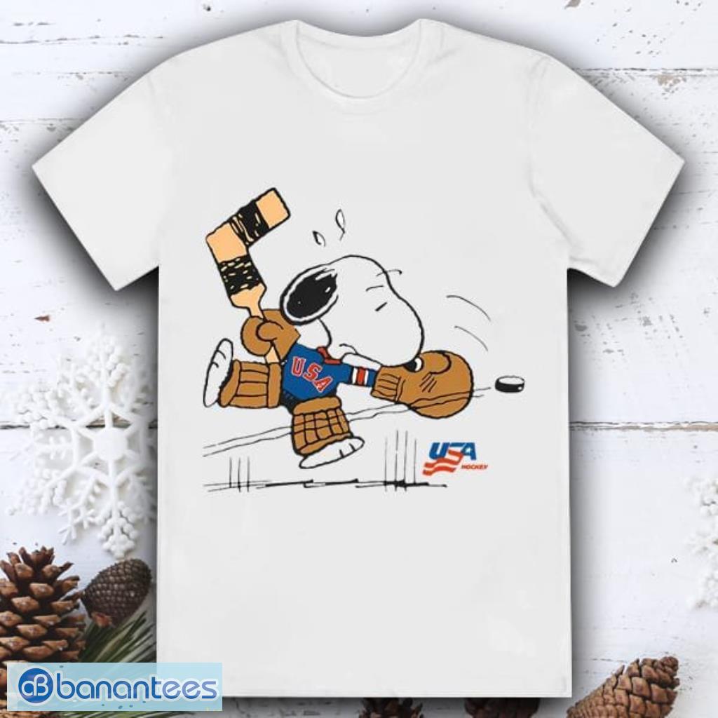 Sports X Peanuts Usa Hockey Snoopy Shirt - Banantees