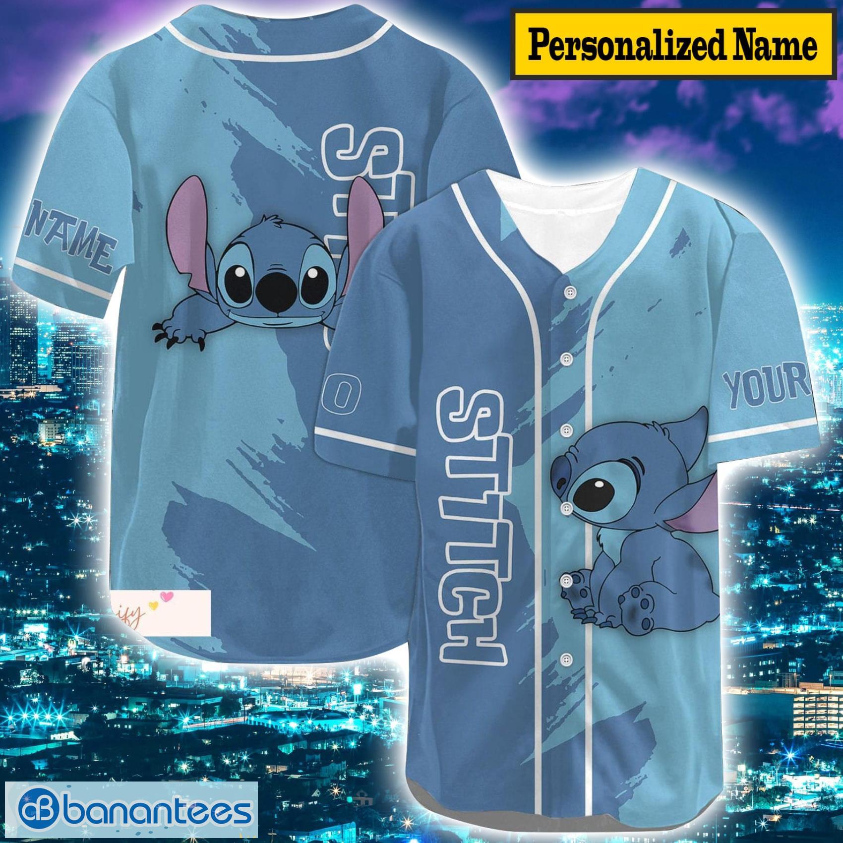 Stitch Jersey Shirt Custom Name & Number Stitch Baseball Jersey - Banantees