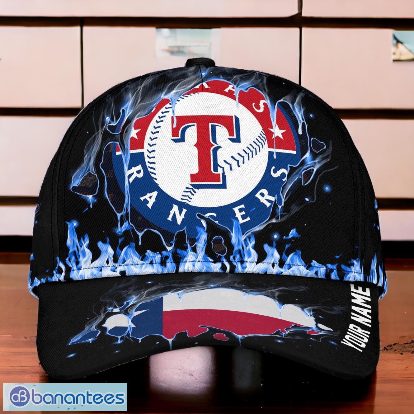 Texas Rangers 3D Exclusive Design Cap with Custom Name - Banantees
