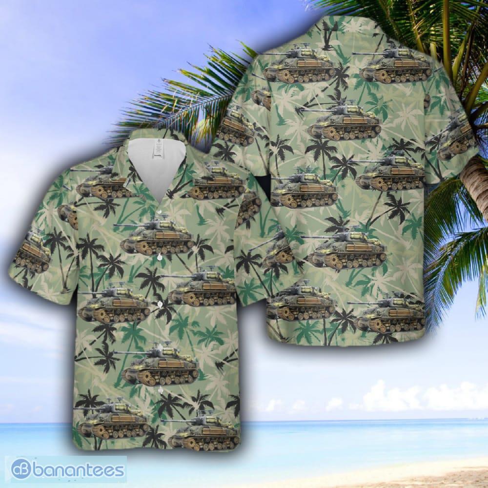 US Army Easy Eight M4A3E8 Sherman tank WW2 Hawaiian Shirt Tropical ...