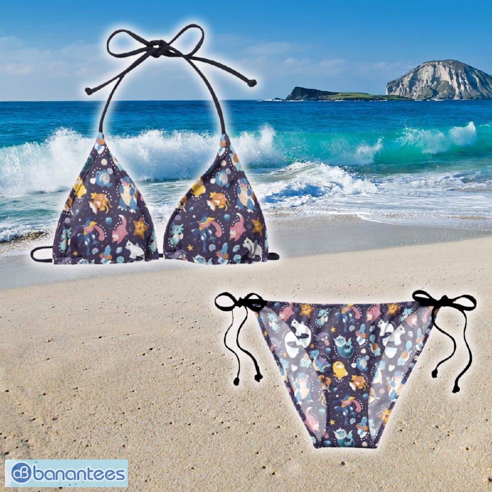 Water Type Pokemon String Bikini Gift Women Beach Summer - Banantees