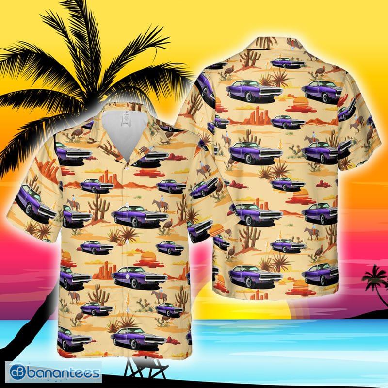 1970 Dodge Charger RT 440 - Purple - Muscle Car Hawaiian Shirt - Banantees