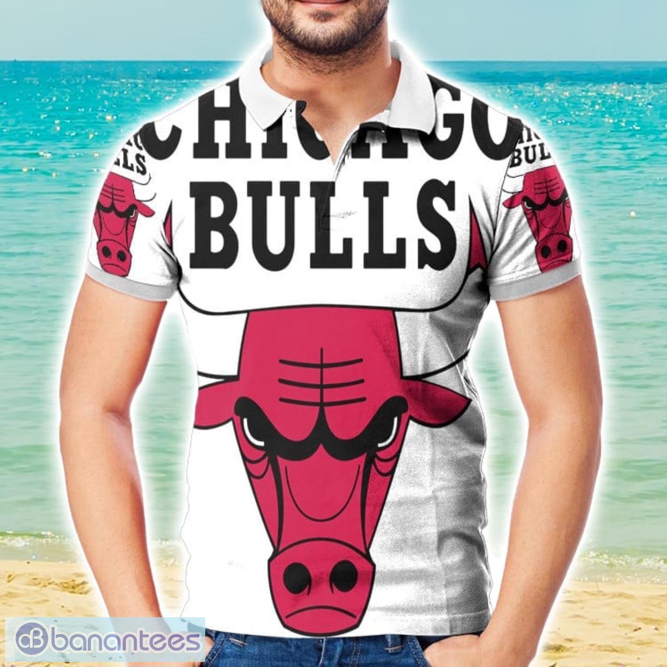 Chicago Bulls Emblem V18 3D Polo Shirt Design For Sport Fans - Banantees