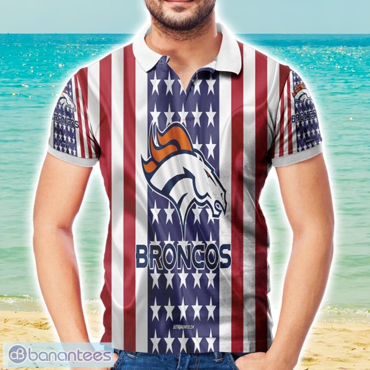 Denver Broncos American Flag 3D Polo Shirt Design For Sport Fans ...