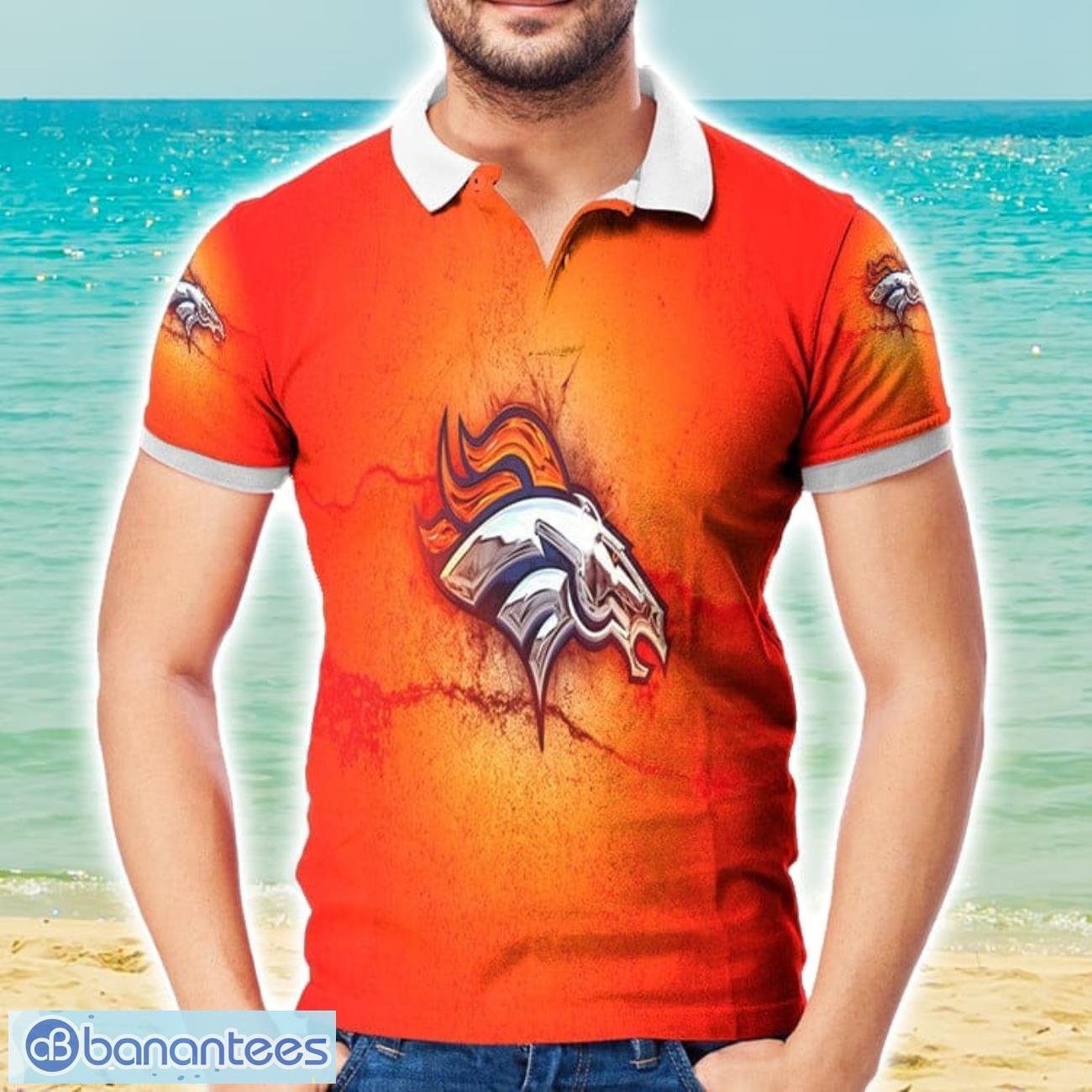 Denver Broncos Emblem V45 3D Polo Shirt Design For Sport Fans - Banantees