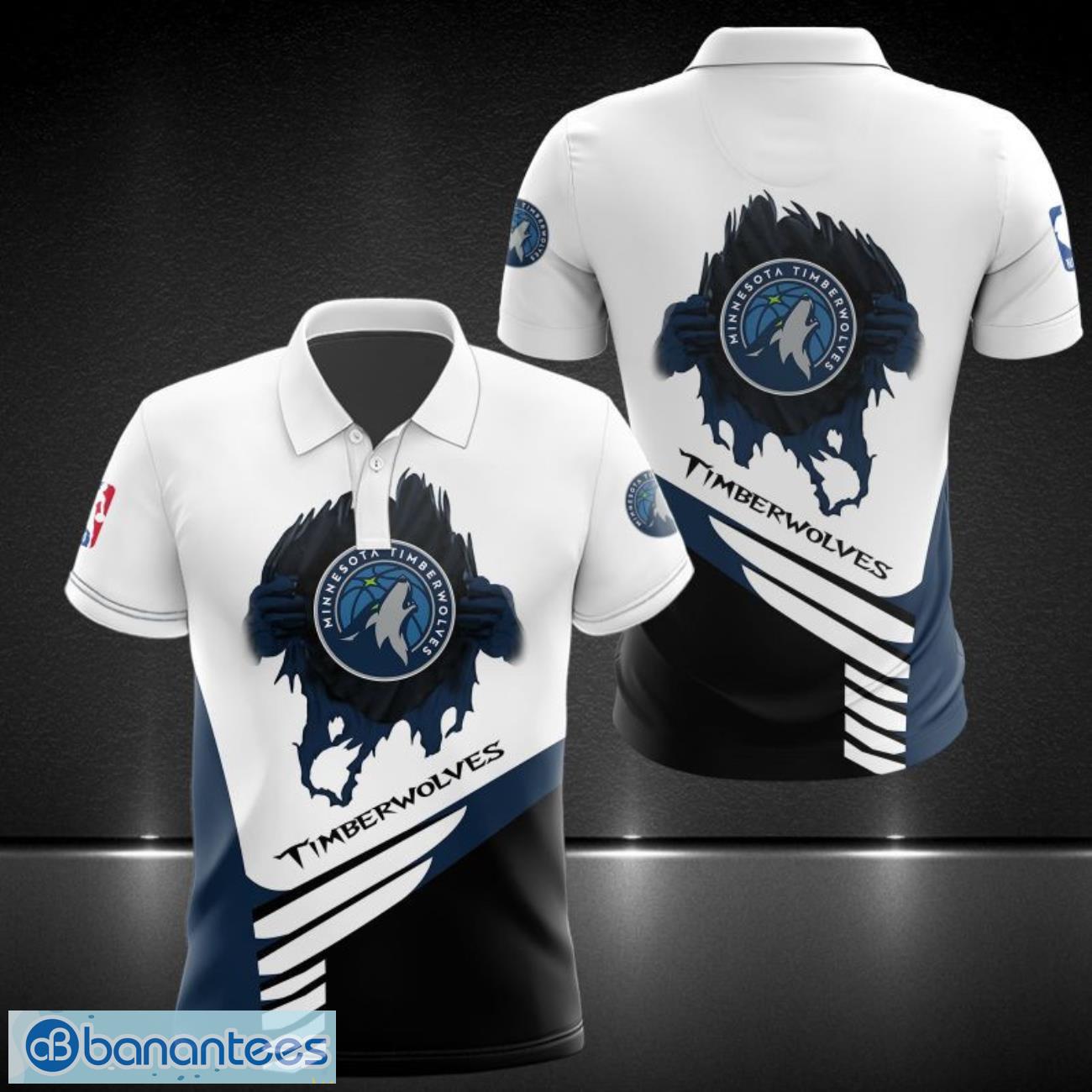 Minnesota Timberwolves 3D Polo Shirt Men Gif Father's Day Gift - Banantees