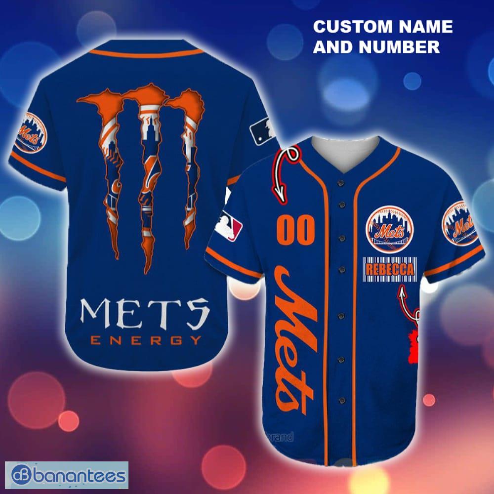 New York Mets Monster Energy Mlb Baseball Jersey Shirt Custom Number ...