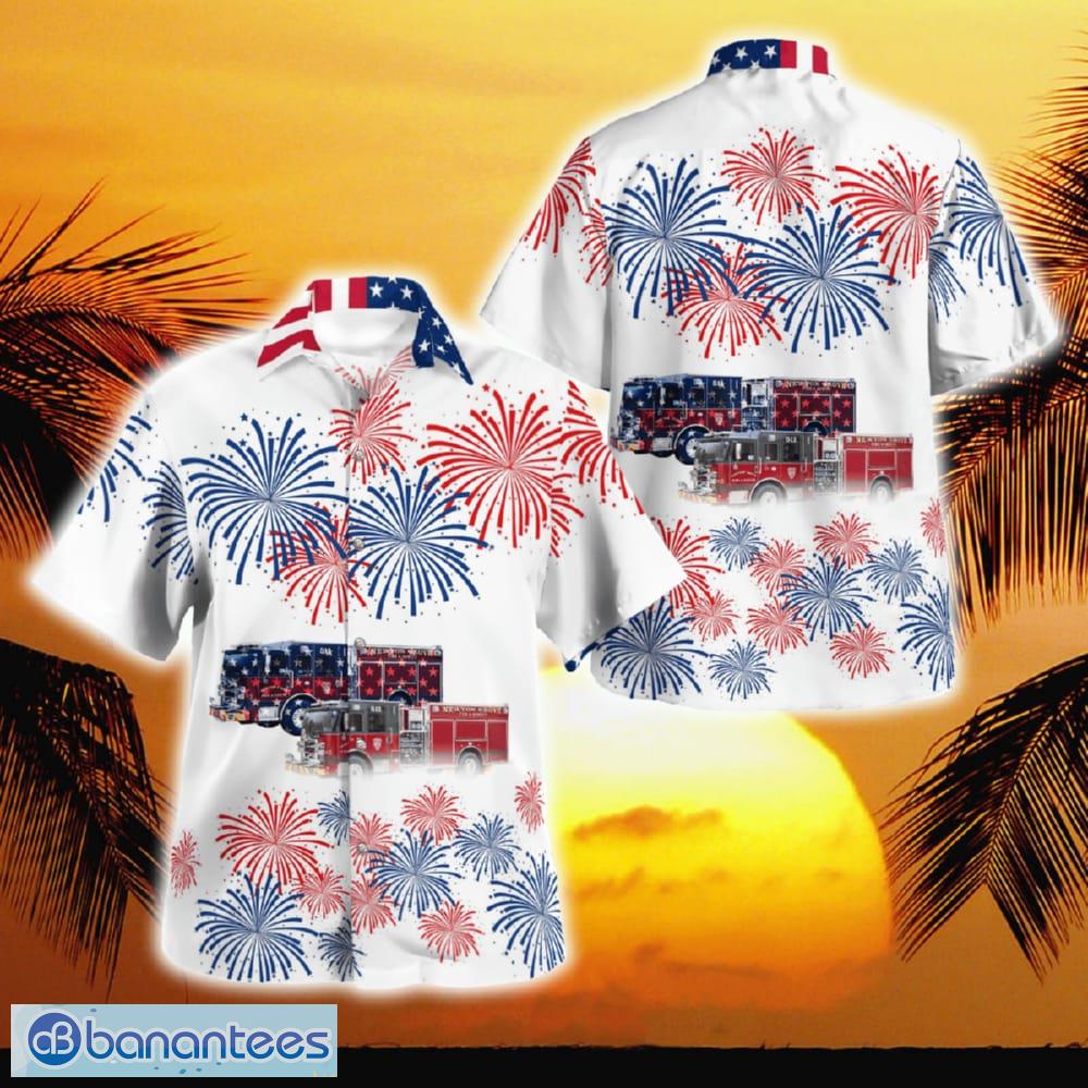 Newton Grove North Carolina Newton Grove Fire & Rescue 4th Of July Hawaiian Shirt - Banantees