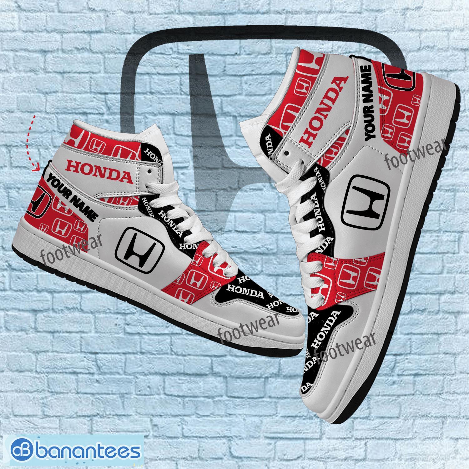 Personalized Car Racing Honda Logo New Style Air Jordan Hightop Shoes ...