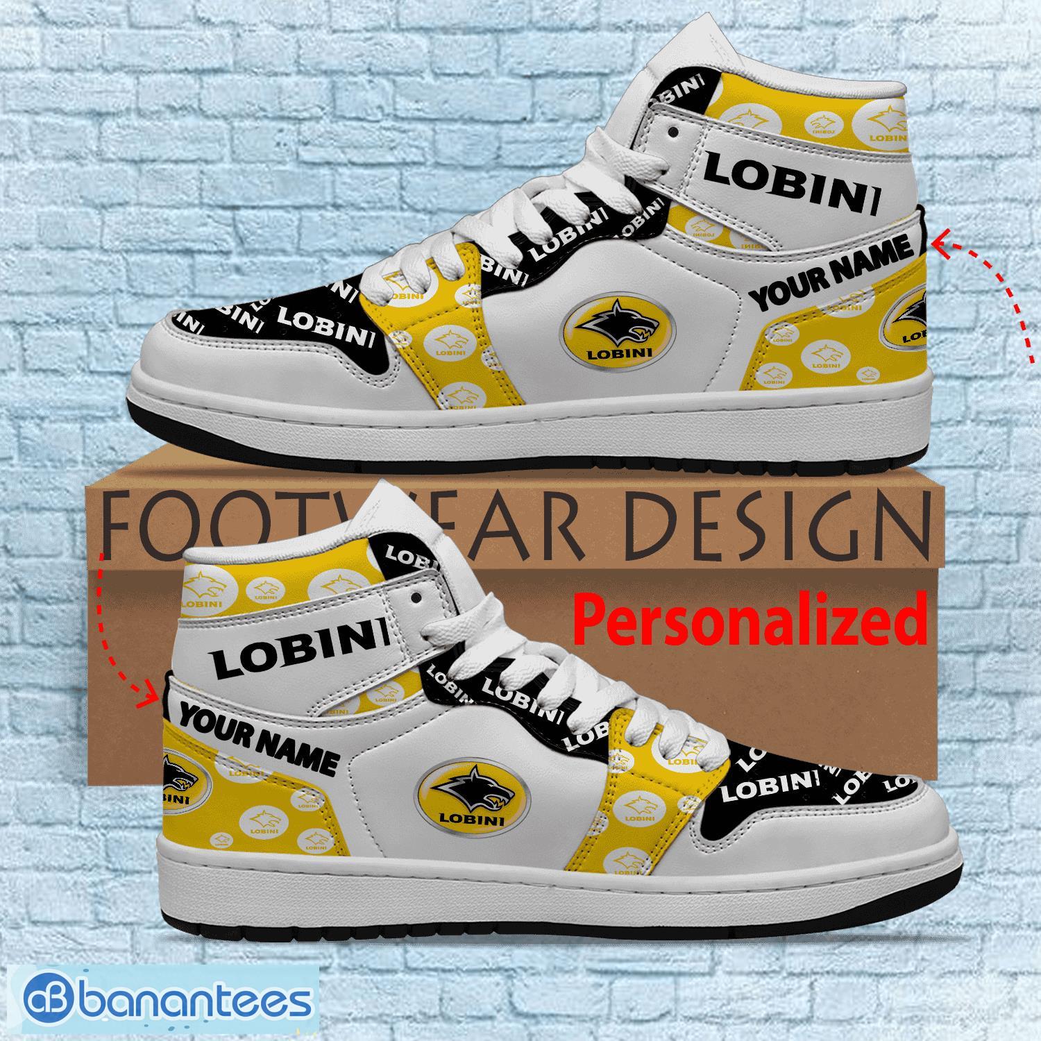 Personalized Car Racing lobini Logo New Style Air Jordan Hightop Shoes ...