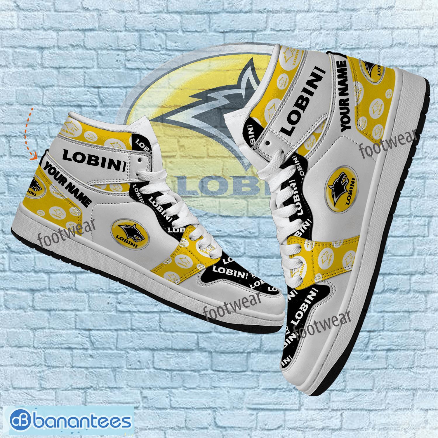 Personalized Car Racing lobini Logo New Style Air Jordan Hightop Shoes ...