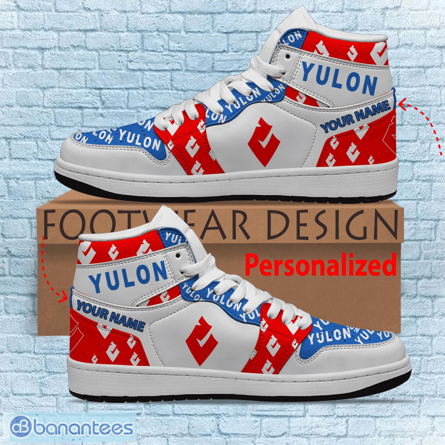 Personalized Car Racing Yulon Logo New Style Air Jordan Hightop Shoes ...