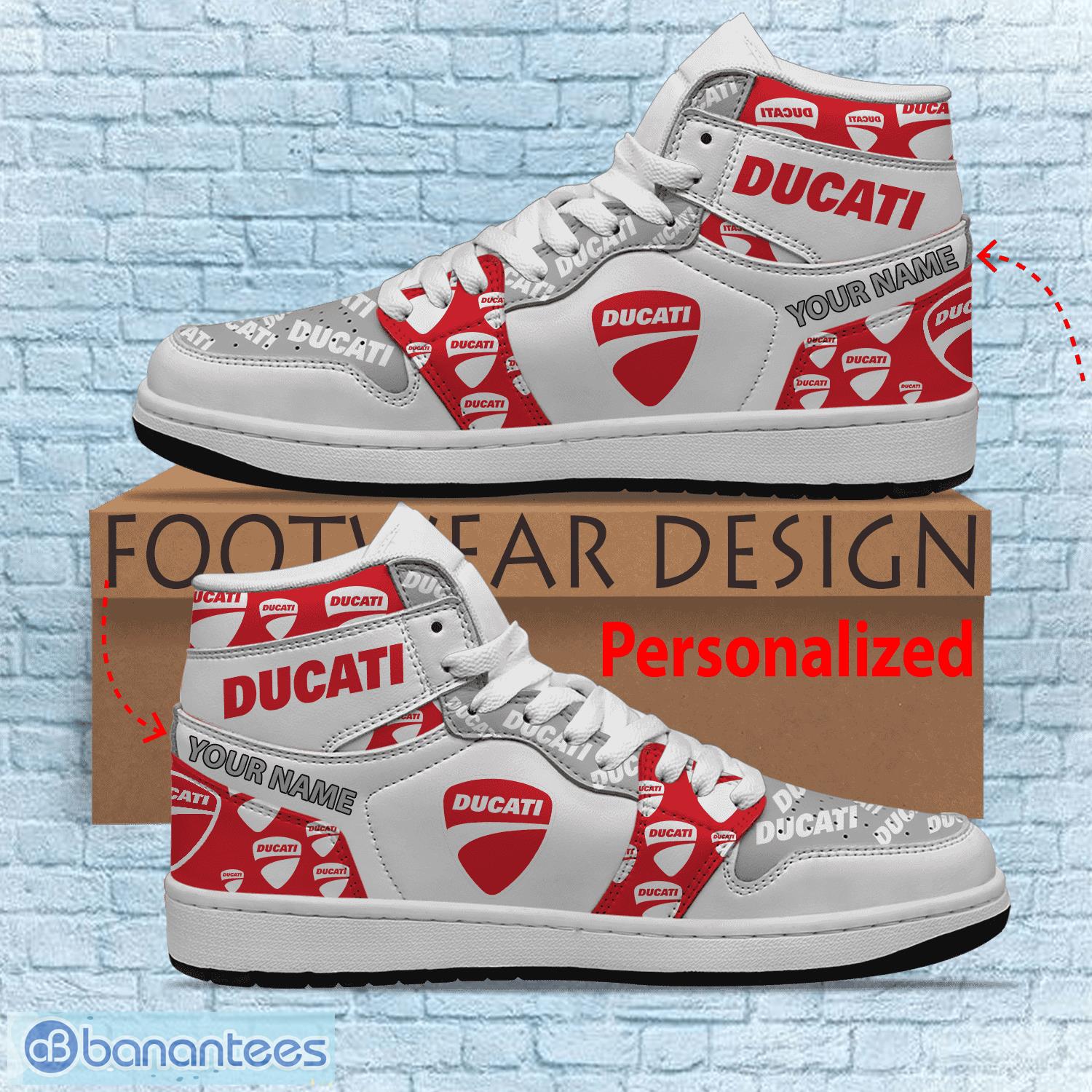 Personalized Motorcycle Ducati Logo New Style Air Jordan Hightop Shoes ...