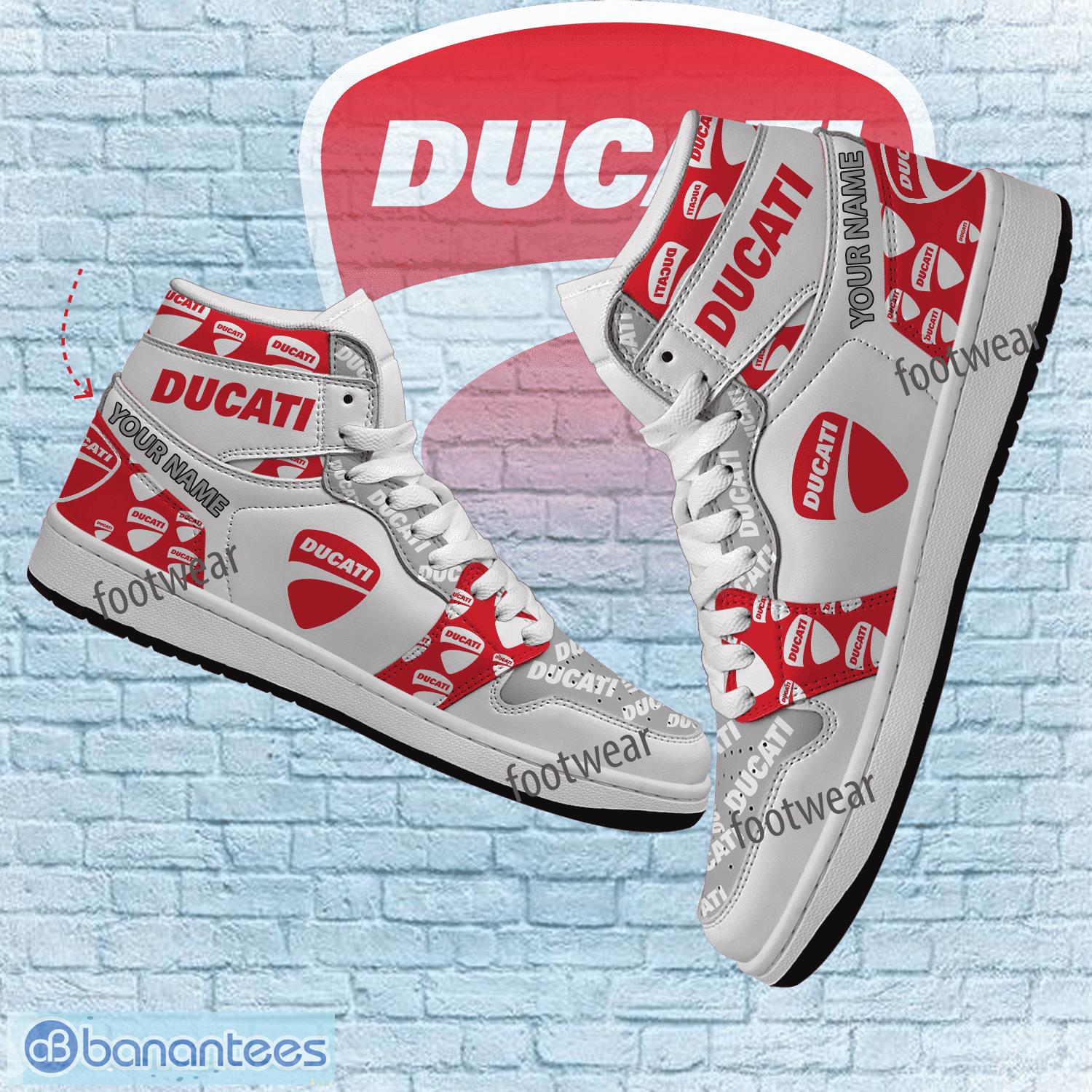 Personalized Motorcycle Ducati Logo New Style Air Jordan Hightop Shoes ...