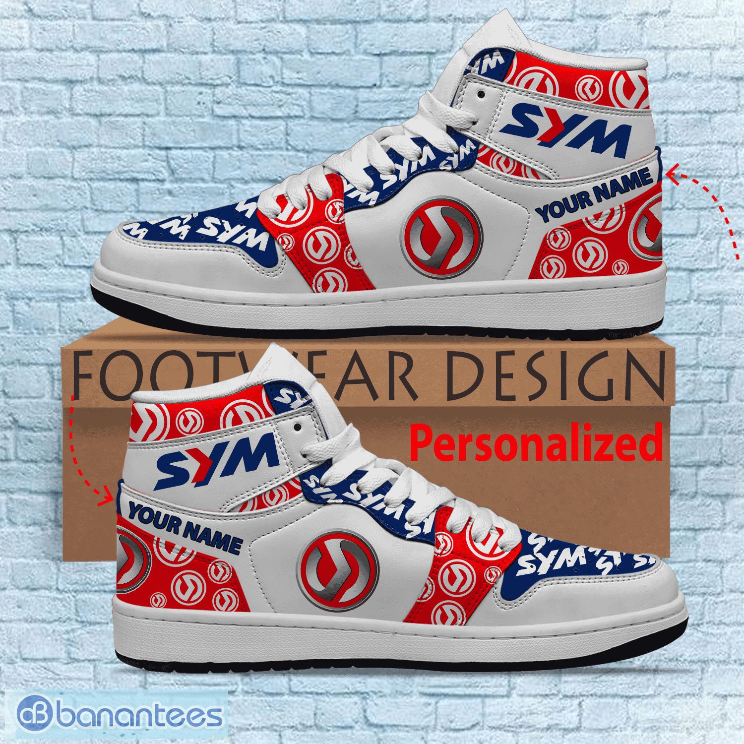 Personalized Motorcycle SYM Logo New Style Air Jordan Hightop Shoes ...