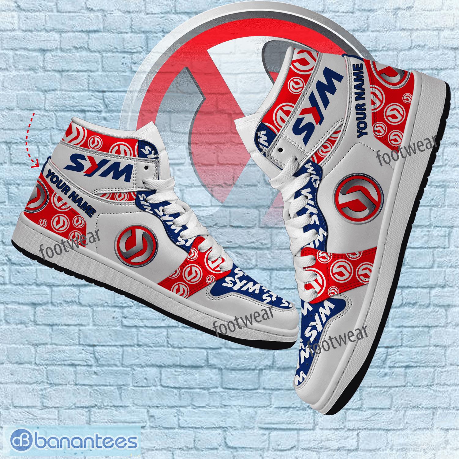 Personalized Motorcycle SYM Logo New Style Air Jordan Hightop Shoes ...
