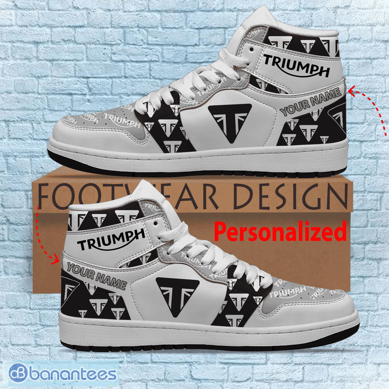 Personalized Motorcycle Triumph Logo New Style Air Jordan Hightop Shoes ...