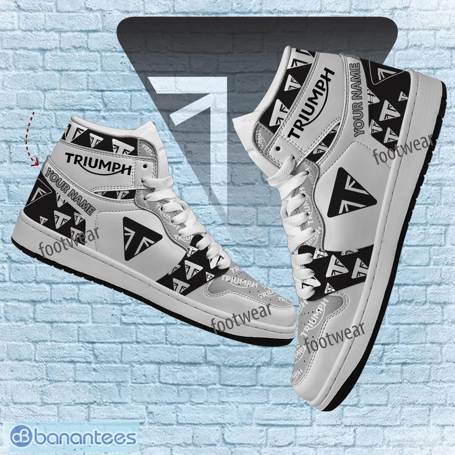 Personalized Motorcycle Triumph Logo New Style Air Jordan Hightop Shoes ...