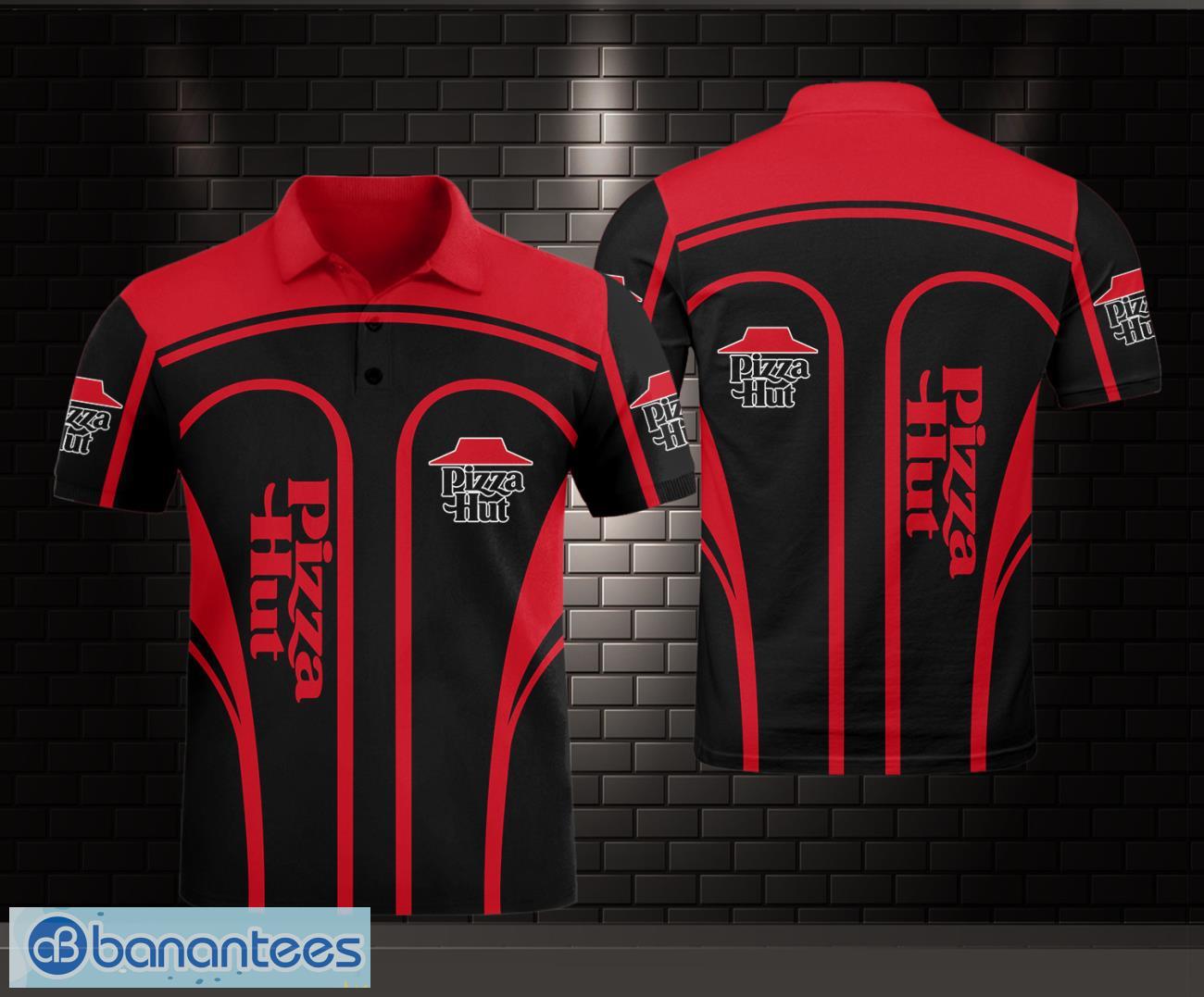 Red Black Pizza Hut Polo Shirt Pizza Hut Lover Gift - Banantees