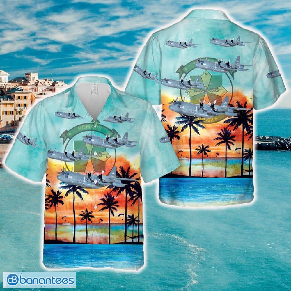US Navy Lockheed C-130T Hercules Of VR-62 Nomads Hawaiian Shirt Print ...
