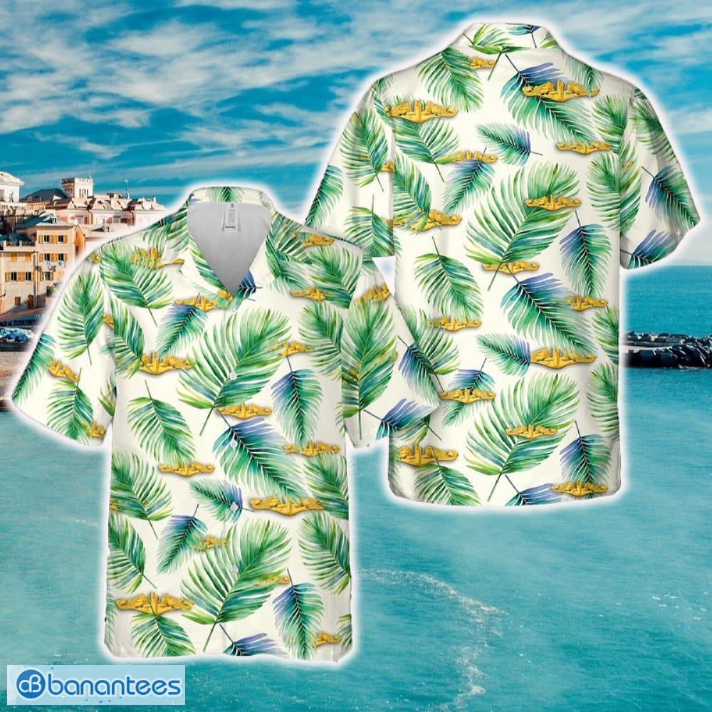 US Navy Submarine Warfare insignia Gold Hawaiian Shirt Print Ideas Gift ...