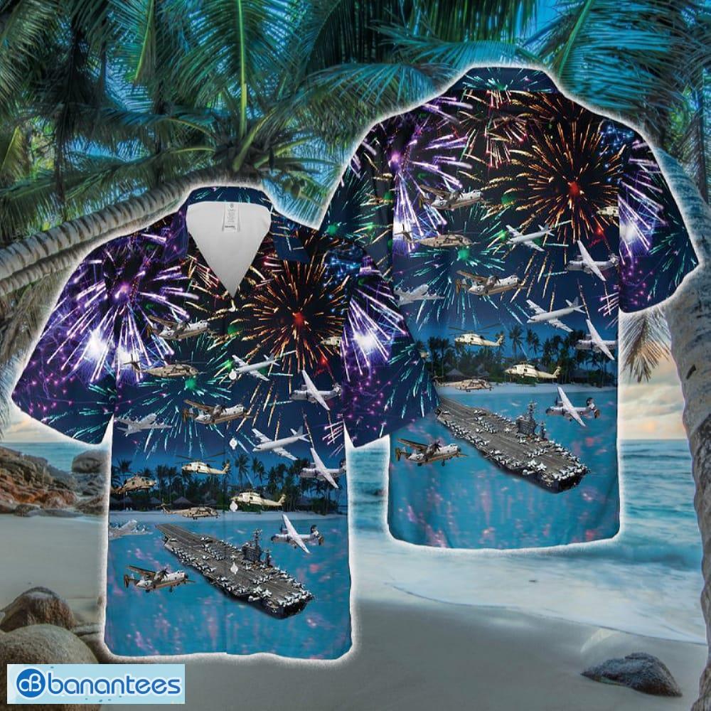 U.S Navy USS Dwight D. Eisenhower Hawaiian Shirt Tropical Summer ...