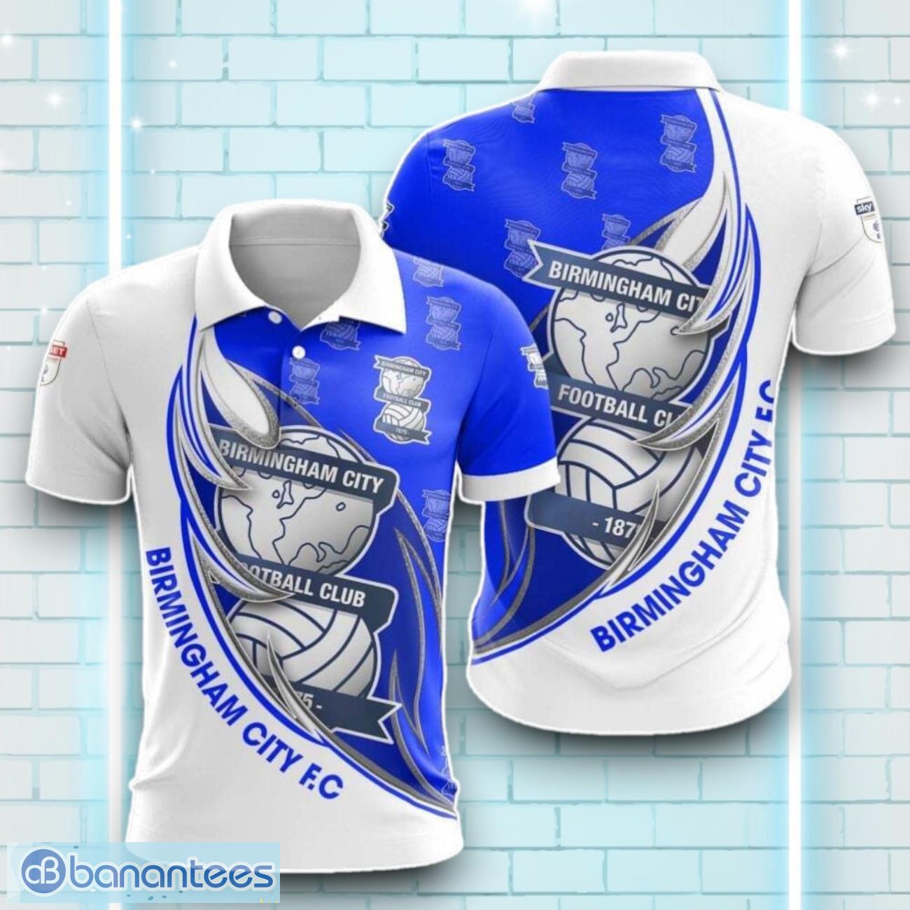 Birmingham City Football Club Team Logo Pattern 3D Polo Shirt Special ...