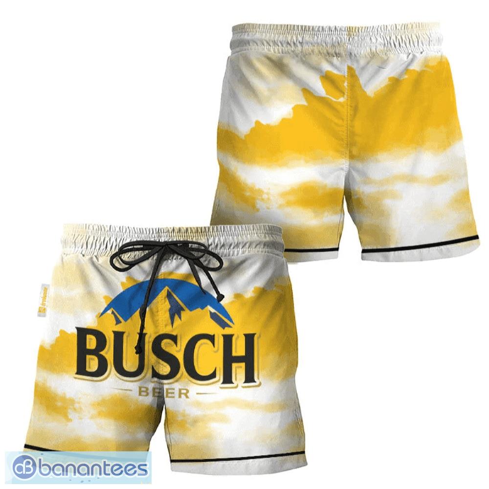 Busch Light Yellow And White Swim 3D Short Men Gift Beach Summer ...