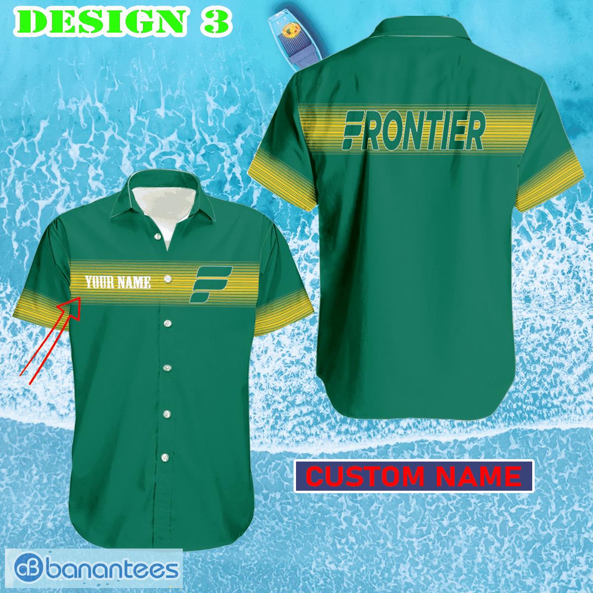 Custom Name Frontier Airlines Logo Brand New Seashell Brand New Beach ...